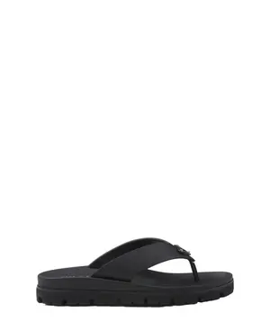 Prada Rubber Thong Sandals - Black