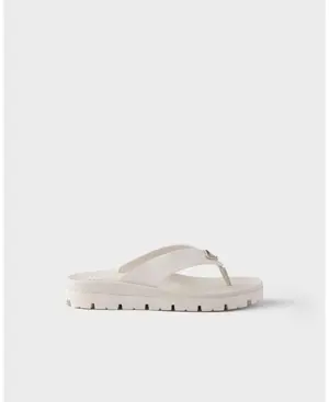 Prada Rubber Thong Sandals - Neutral