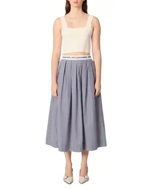 Maje Knit Crop Top - Ecru