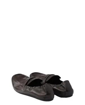 Prada Shuffle Antiqued Leather Loafers - Brown
