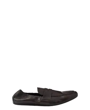 Prada Shuffle Antiqued Leather Loafers - Brown