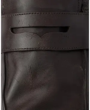Prada Shuffle Antiqued Leather Loafers - Brown
