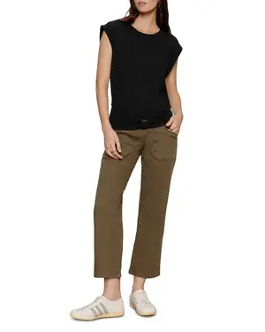 Sanctuary Knotted Hem Muscle Tee - Black