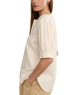 Jenni Kayne Harper Blouse - Warm Ivory