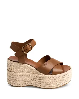 Chloé Isla Espadrille Sandals - Ginger Brown