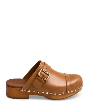 Chloé Jeannette Clogs - Ginger Brown