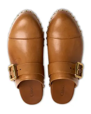 Chloé Jeannette Clogs - Ginger Brown