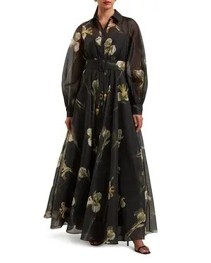 Ted Baker London Liorral Printed Organza Maxi Dress