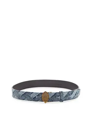 Kurt Geiger Kensington Denim Belt - Dark Blue