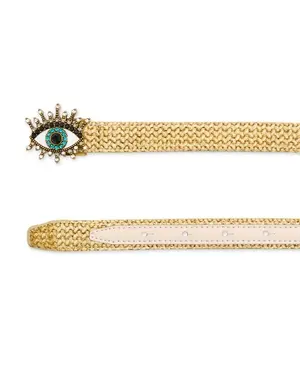 Kurt Geiger Evil Eye Raffia Belt
