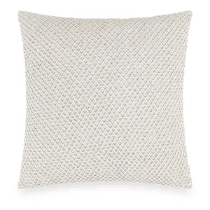 Donna Karan New York Home Beaded Netting Decorative Pillow, 18 X18 - Ivory