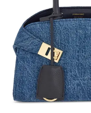 FERRAGAMO Hug Mini Handbag - Denim