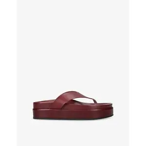 Women's Leather Flatform Sandals