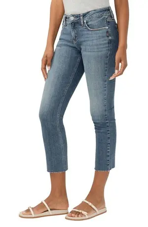 SILVER JEANS CO. Elyse Raw Hem Capri Jeans