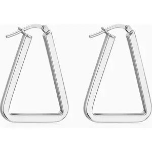 ORADINA Trinity Hoop Earrings - Silver