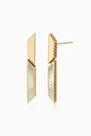 ORADINA 14k Aurora Drop Earrings - Yellow Gold