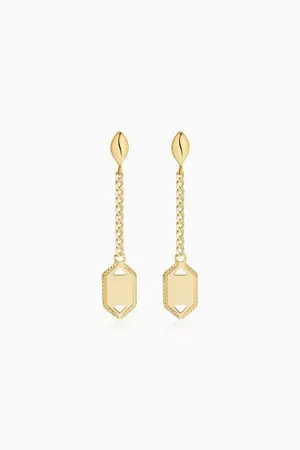 ORADINA 14k Gold Anthem Drop Earrings