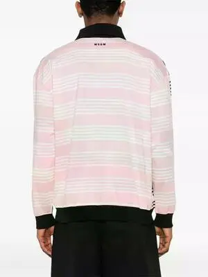 MSGM Striped Jersey Polo Shirt