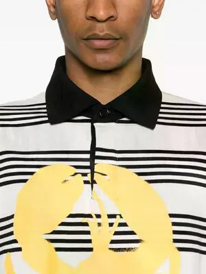 MSGM Striped Jersey Polo Shirt