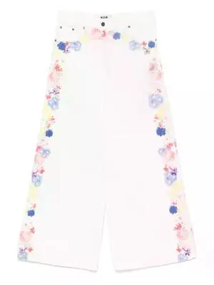 MSGM Floral-print Jeans