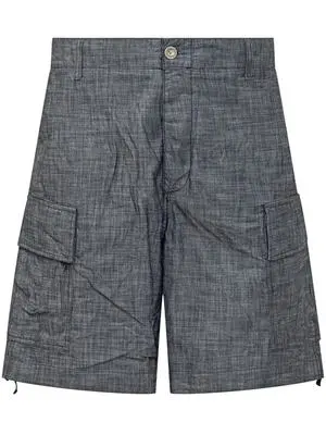 C.P. COMPANY Chambray Cargo Shorts - Blue