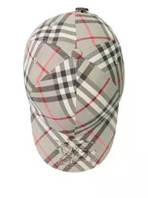 Burberry Check Baseball Cap - Grey