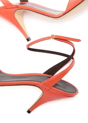 THE ROW Vika Ankle Strap 80 Leather Sandals