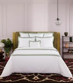 YVES DELORME Linea Veronese Super King Flat Sheet - Green
