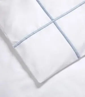 YVES DELORME Pima Cotton Athena Celeste King Duvet Cover - Blue