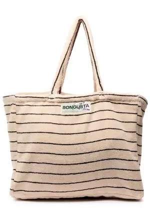 BONGUSTA Naram Weekend Striped Terry Tote - Cream