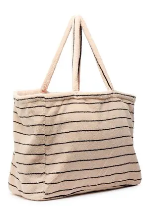 BONGUSTA Naram Weekend Striped Terry Tote - Cream