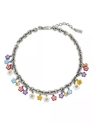 Marc Jacobs Daisy Charm Necklace - Silver