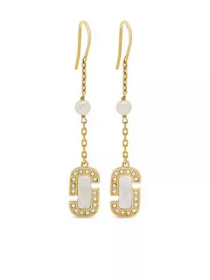 Marc Jacobs The Mother Of Pearl J Marc Luxe Drop Earrings - Gold