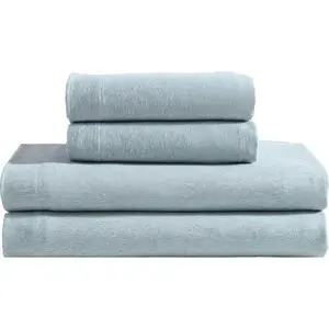 CALVIN KLEIN HOME Modern Mélange Cotton Blend Sheet Set - Pastel Blue
