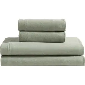 CALVIN KLEIN HOME Modern Mélange Cotton Blend Sheet Set - Pastel Green