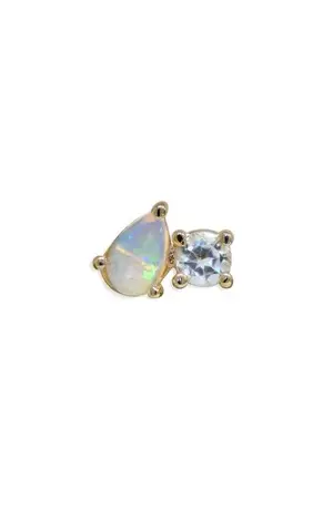 Anzie Jumelle Single Stud Earring - Gold/right