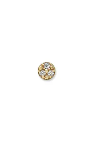 Anzie Cleo Petite Round Single Stud Earring - Gold