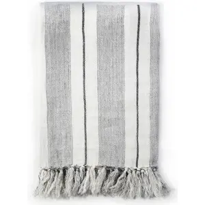 POM POM AT HOME Laguna Throw Blanket - Grey/charcoal
