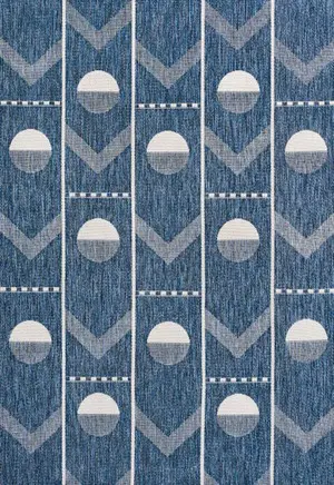 JONATHAN Y Soren Modern Geometri Indoor/outdoor Area Rug - Navy/cream