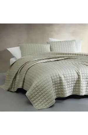 CALVIN KLEIN HOME Solid Quilt & Sham Set - Medium Green