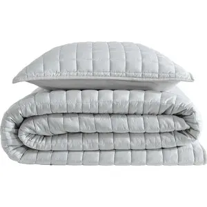 CALVIN KLEIN HOME Solid Quilt & Sham Set - Medium Grey