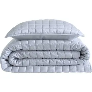 CALVIN KLEIN HOME Solid Quilt & Sham Set - Pastel Blue