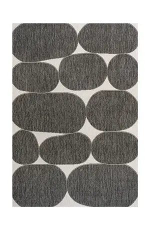 JONATHAN Y Rayna Modern Geometric Organic Shapes Indoor/outdoor Area Rug - Black/cream