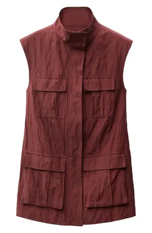 Mango Wrinkle Effect Longline Vest
