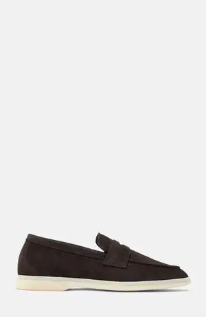 SCAROSSO Luciana Loafers - Brown - Suede