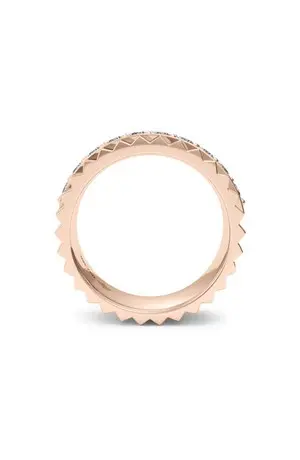 HAUTECARAT Diagonal Fluted Lab Grown Diamond Ring - 18k Rose Gold