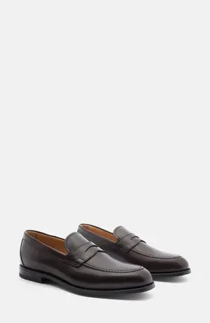 SCAROSSO Stefano Penny Loafers - Brown - Calf