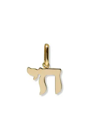 Anzie Love Letter Chai Charm - Gold