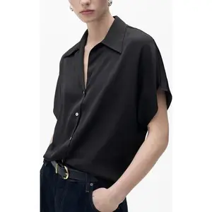 Mango Satin Button-up Shirt