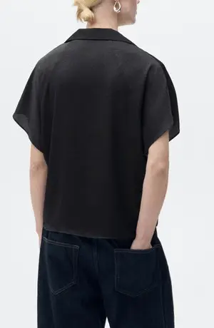 Mango Satin Button-up Shirt